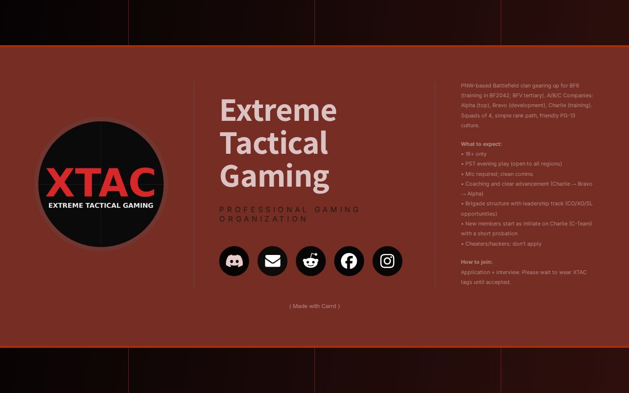 Extreme Tactical Gaming XTAC